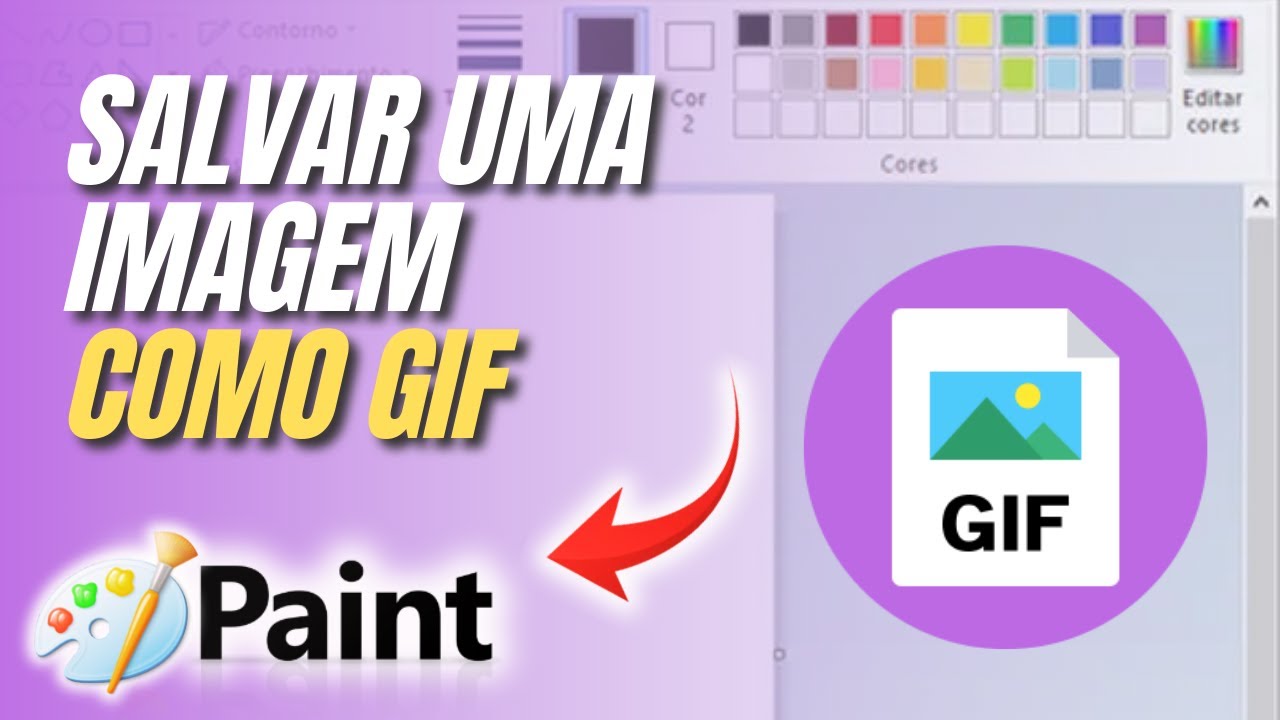 Como salvar uma imagem como GIF no PAINT - YouTube