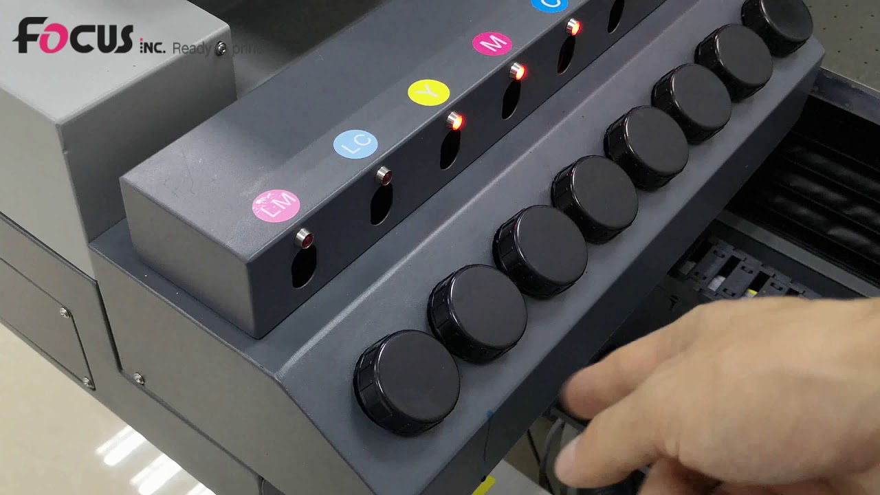 12 How to work with 6090 uv printer galaxy jet Load ink to ink tank and ...