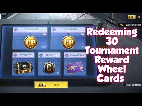 30 Tournament Reward Wheel Cards CODM - YouTube