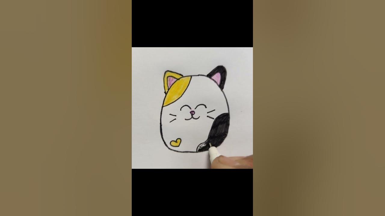How to draw a squishmellow cat || squishmellow drawings - YouTube