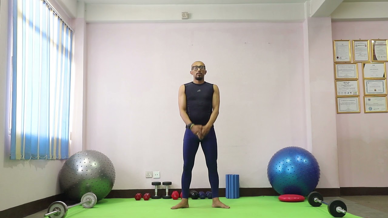 External Rotated Leg Transverse Plane Stance Squat:-Trunk Right & Left ...