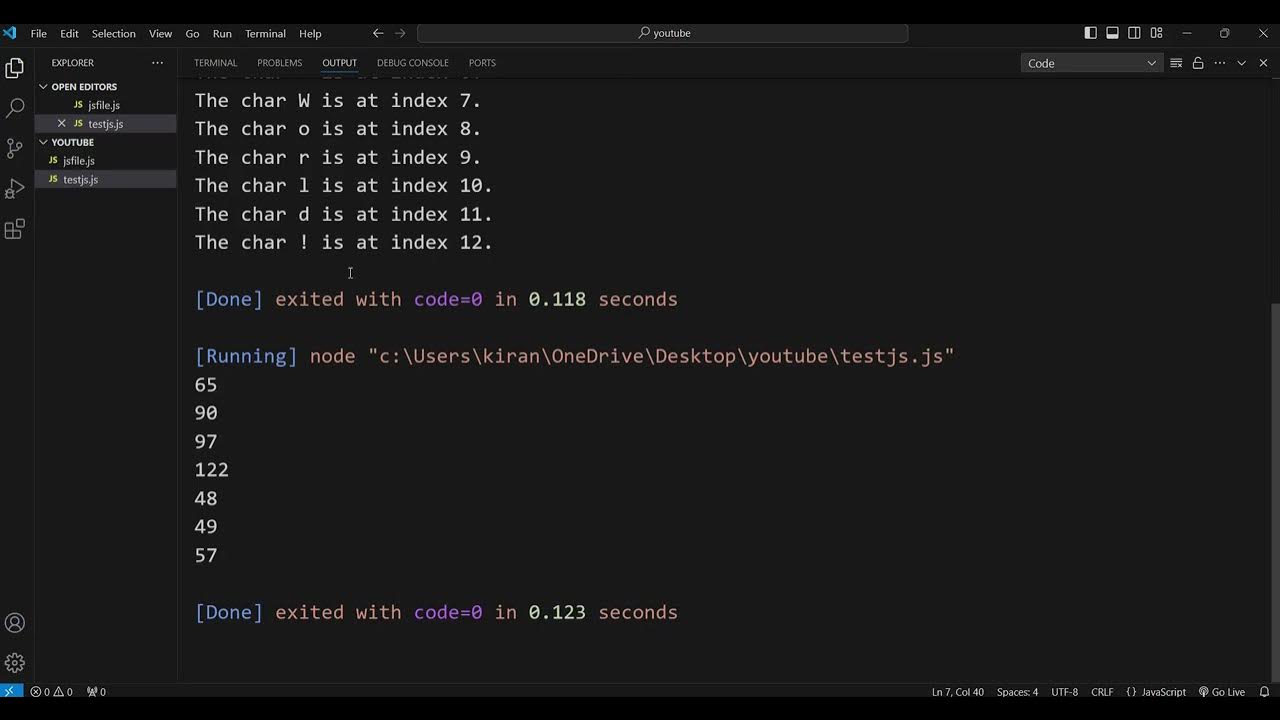 👉CharAt(index) and 👉charCodeAt(index) String Methods | JavaScript📝 - YouTube