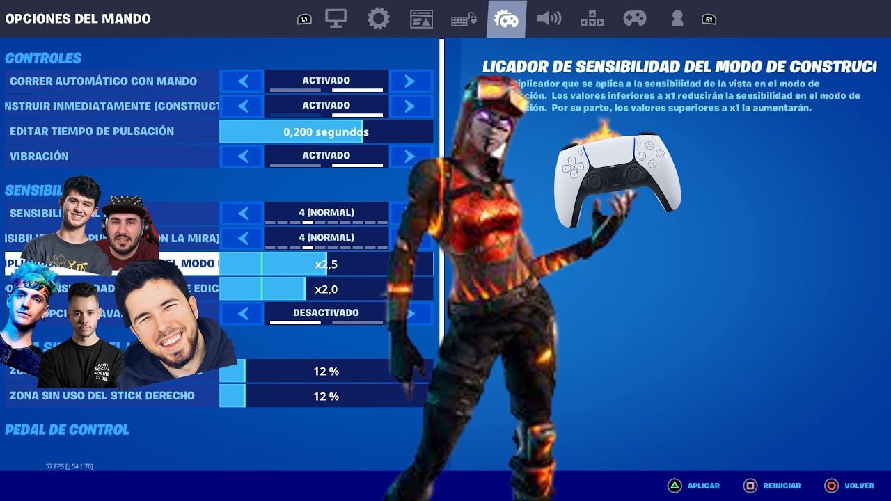 La mejor sensibilidad de Fortnite para mando en 3 minutos - YouTube