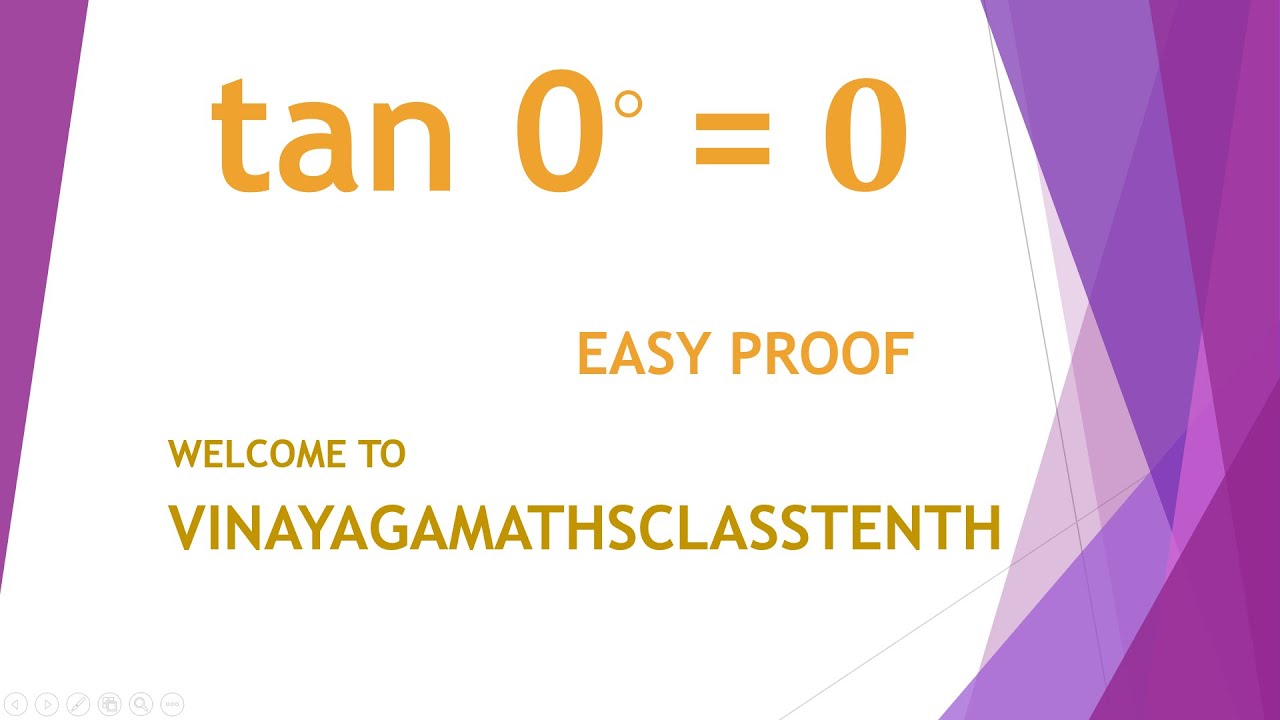 tan 0 = 0, EASY PROOF - YouTube