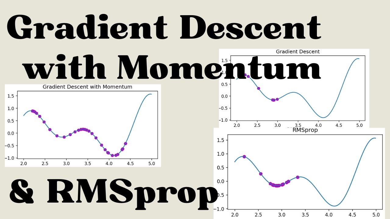 Simulating RMSprop and Gradient Descent (w/ & w/o Momentum) in 2D - YouTube