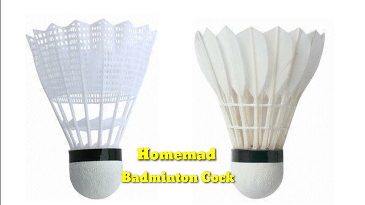 How to make Homemade badminton cock at home / DIY Shuttlecock making ...