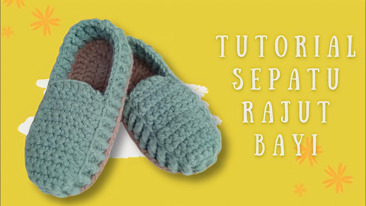 Tutorial Sepatu Rajut Bayi / Crochet Baby Shoes / Motif Crocodile - YouTube