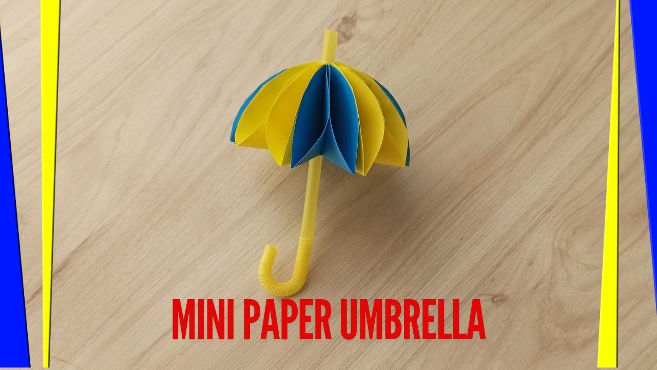 Easy and beautiful paper umbrella / How to make mini paper umbrella ...