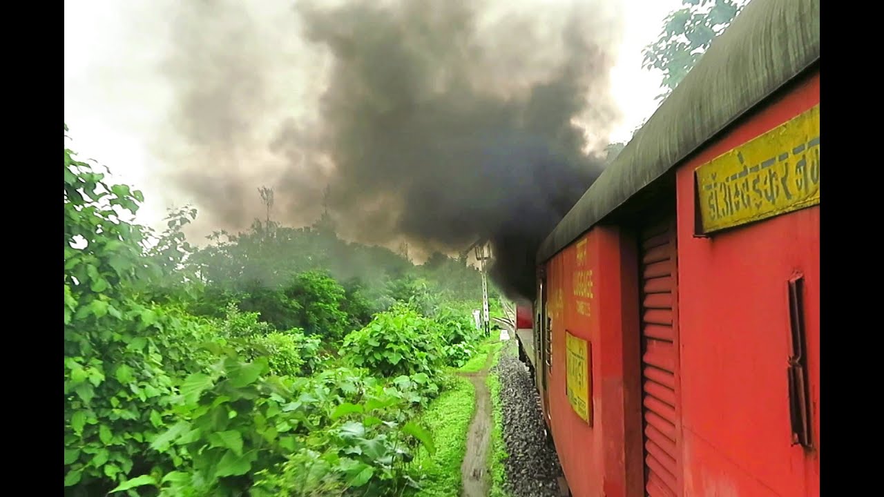 Wild chugging YDM-4 loco |Meter Gauge train crossing Narmada river ...