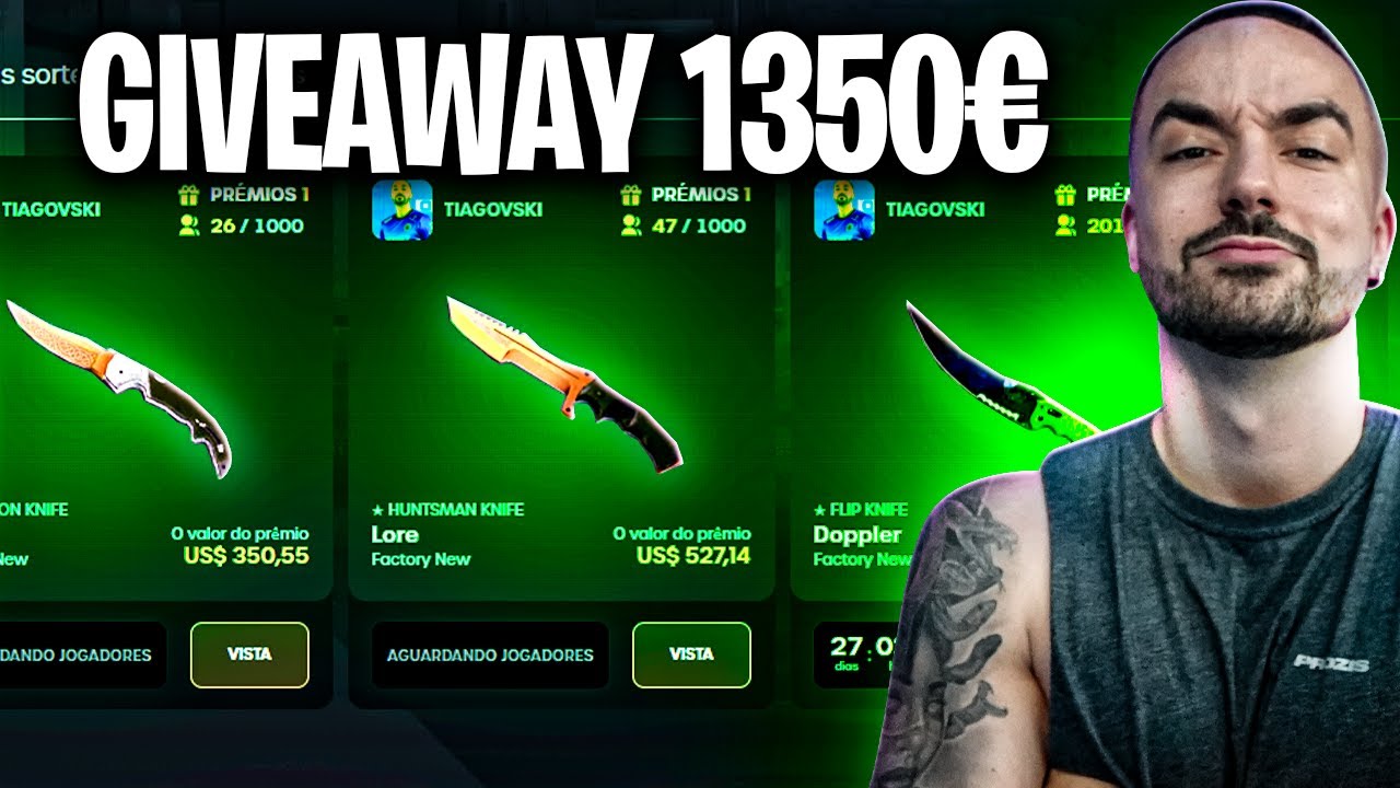 GIVEAWAY + DE 1000€ EM SKINS ! - YouTube