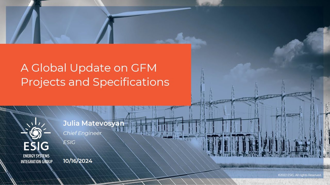 Webinar: A Global Update on GFM Projects and Specifications - YouTube