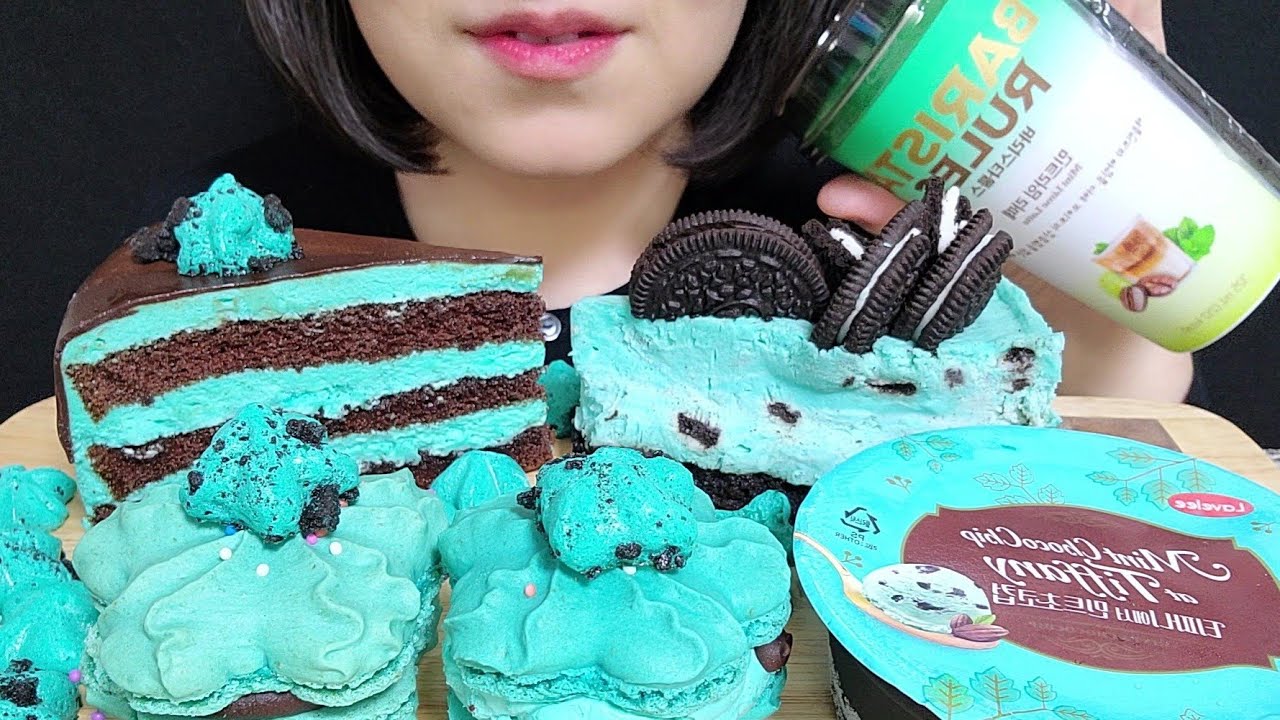 민트초코 먹방 Mint Chocolate MUKBANG - YouTube