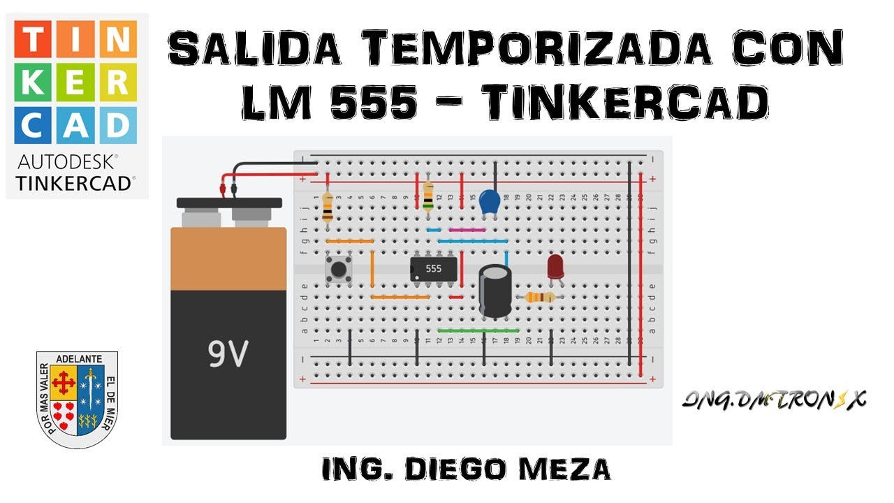 Salida Temporizada con LM 555 - TINKERCAD - YouTube