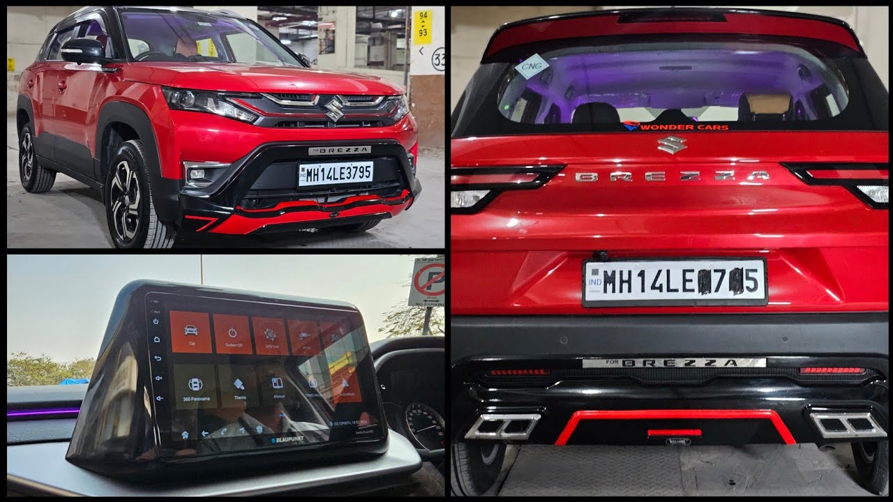 BREZZA RED COLOR MODIFIED FROM LXI TO ZXI..!!! - YouTube