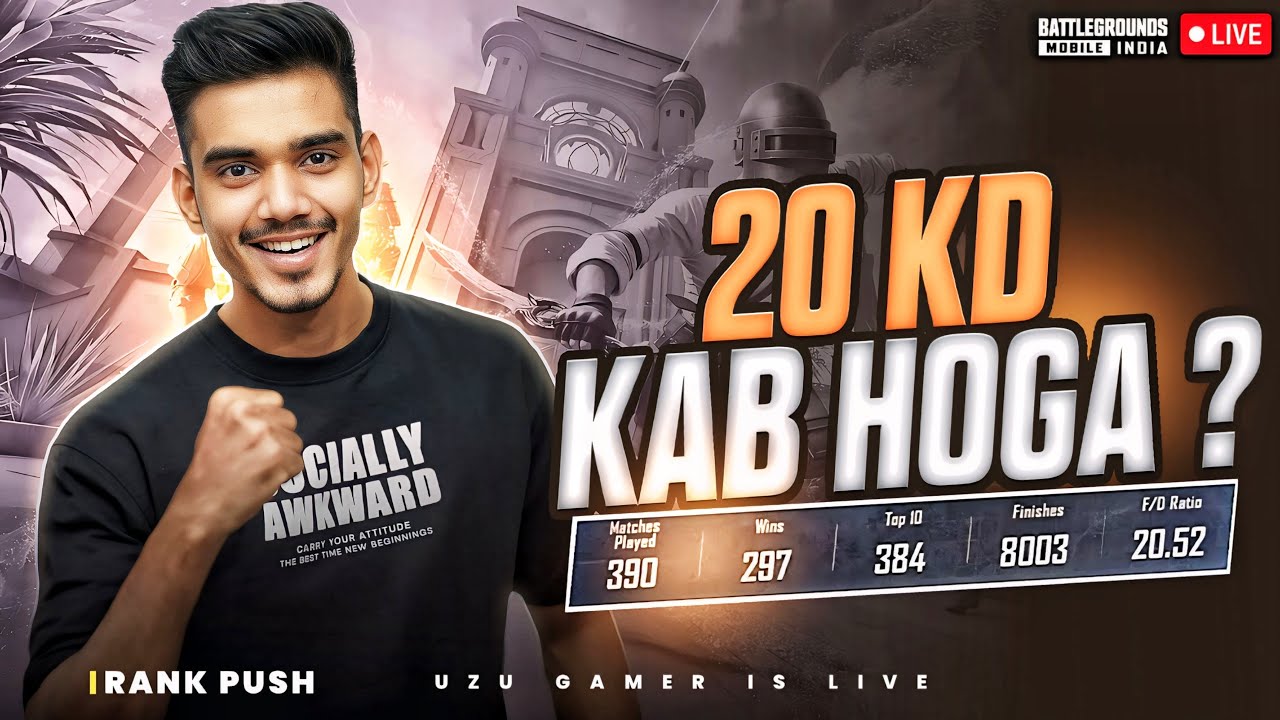ROAD TO 20 KD | SOLO 50 KILLS DONE | BGMI LIVE | UZU GAMER - YouTube