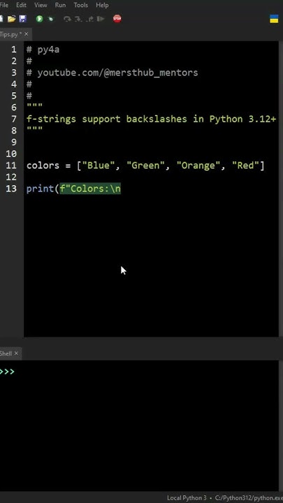 F Strings Support Backslashes In Python 312 Python Viralshortstrick Pythonforall Coding
