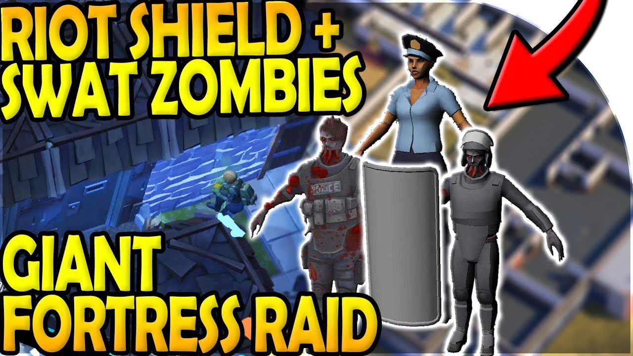 RIOT SHIELD + SWAT ZOMBIES in UPDATE 1.9.5 (GIANT FORTRESS RAID) - Last ...