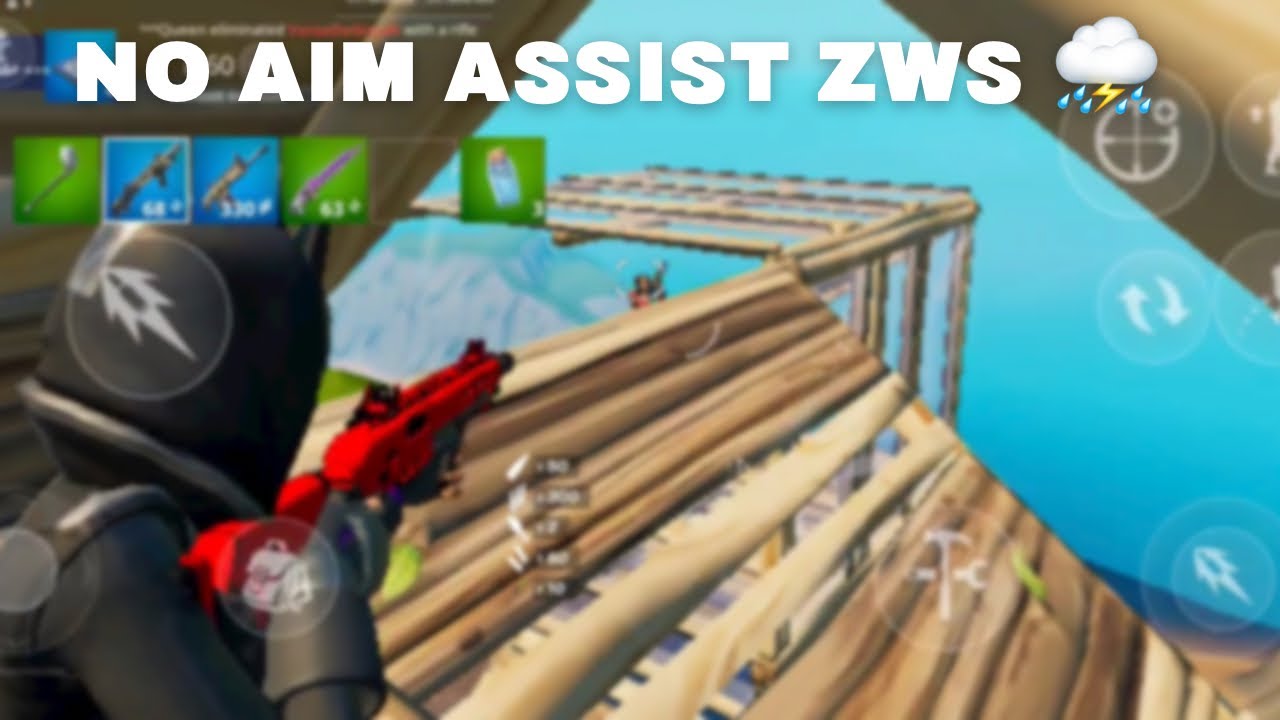 No Aim Assist ZWS | Fortnite Mobile - YouTube