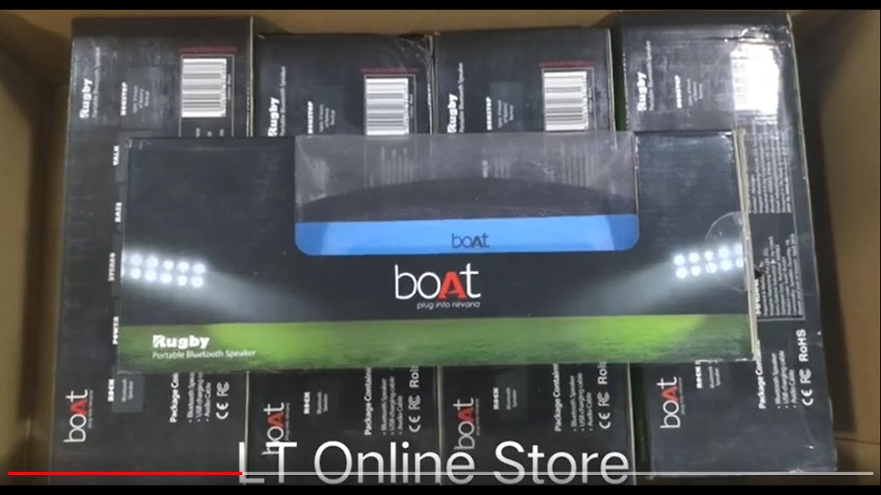 Boat Rugby Wireless Portable Bluetooth Speaker, Blue - YouTube