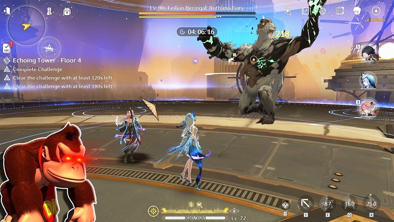 Shorekeeper, Changli & Havoc Rover vs Feilian Beringal Lvl 90 Boss ...