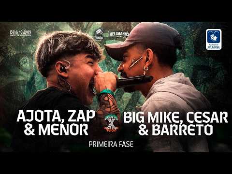 (REVANCHE HISTÓRICA) AJOTA, ZAP E MENOR X BIG MIKE, CESAR E BARRETO | Primeira fase | BDA 10 ANOS