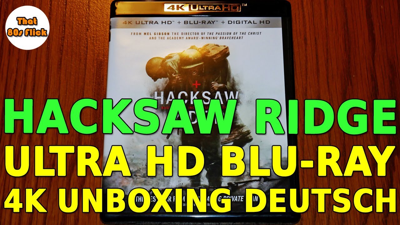 Hacksaw Ridge 4K UHD Blu-ray Unboxing | 4K | deutsch | US Import - YouTube
