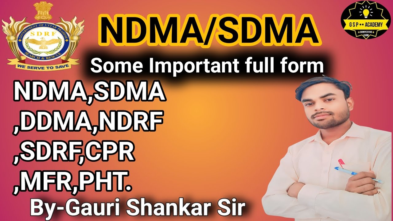 #ndma#sdma से संबंधित कुछ फुल फॉर्म//Ndrf,sdrf,dch,erk,pht,oos# ...