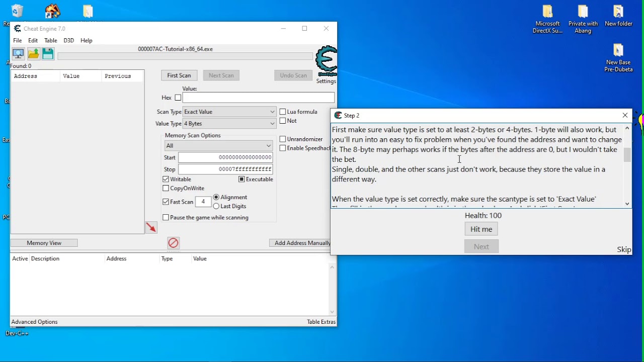 Tutorial Cheat Engine Step2 (Exact Value Scanning) B.Indonesia - YouTube