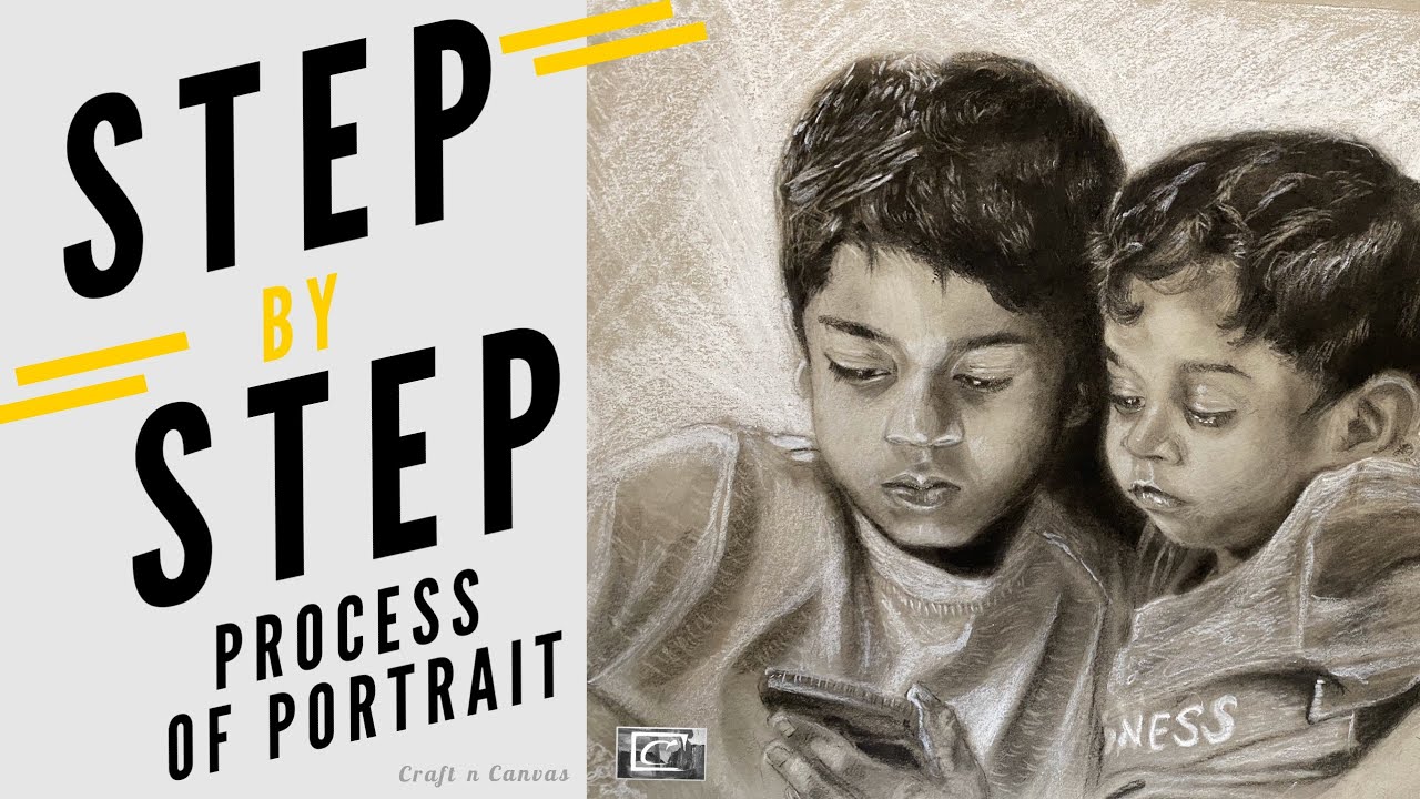 Step by Step Process of Portrait Painting - YouTube