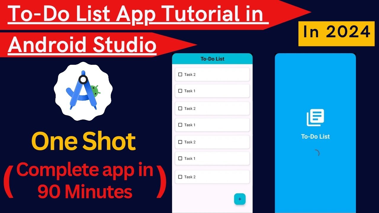 To Do List App Tutorial Android Studio || Android Studio Project || To ...