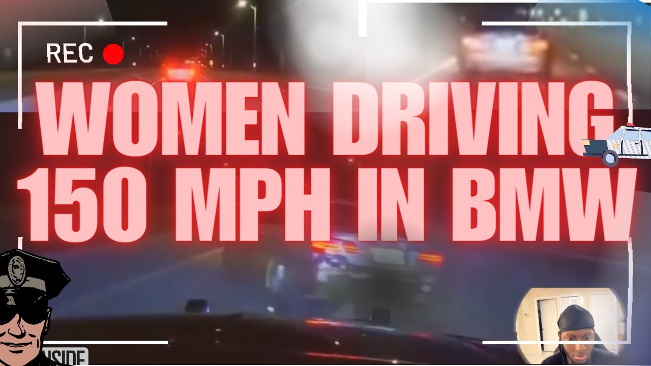 Women Driving 150 MPH attempts to elude POLICE! - YouTube