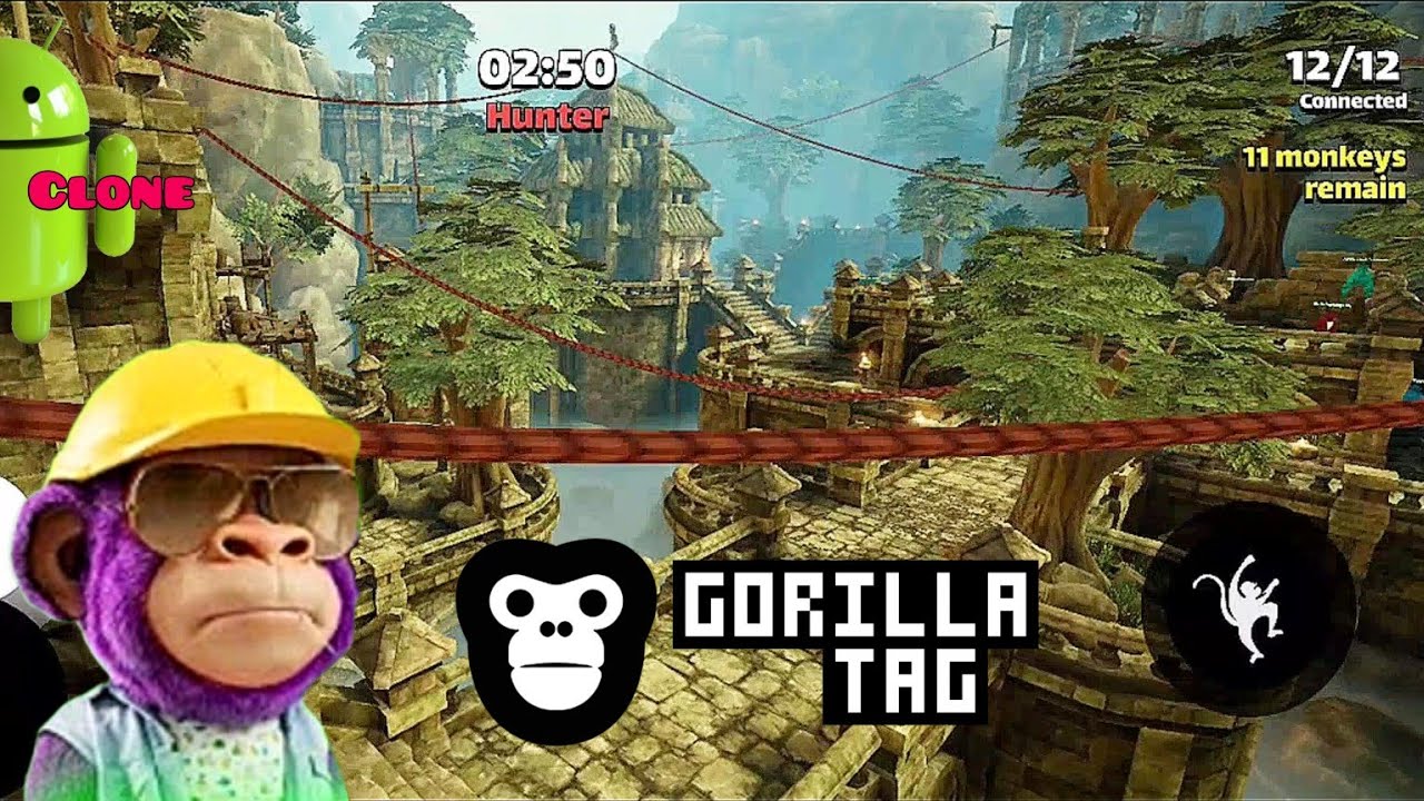 Android clone of the game Gorilla Tag [Monkey Gorilla Tag] - YouTube