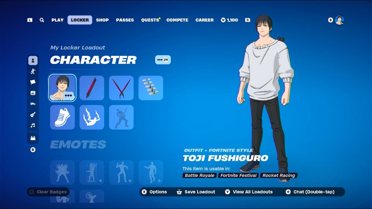 Fortnite Toji fushiguro using his full strength to win - YouTube