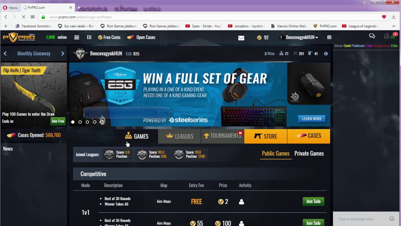 Get free cs:go skins NO DEPOSIT ! pvpro.com RAF CODE: BenceVagyokHUN - YouTube