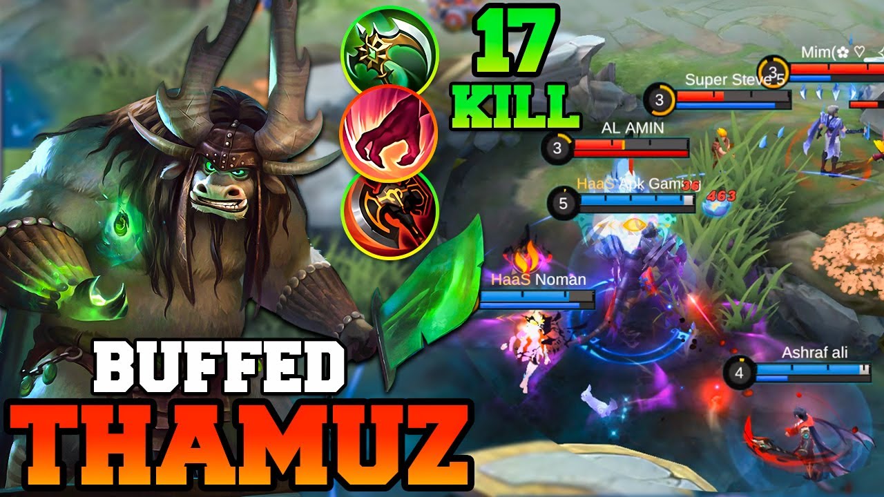 New Buffed Thamuz Best Build 2023 !! MLBB Thamuz Gameplay Tutorial Top ...