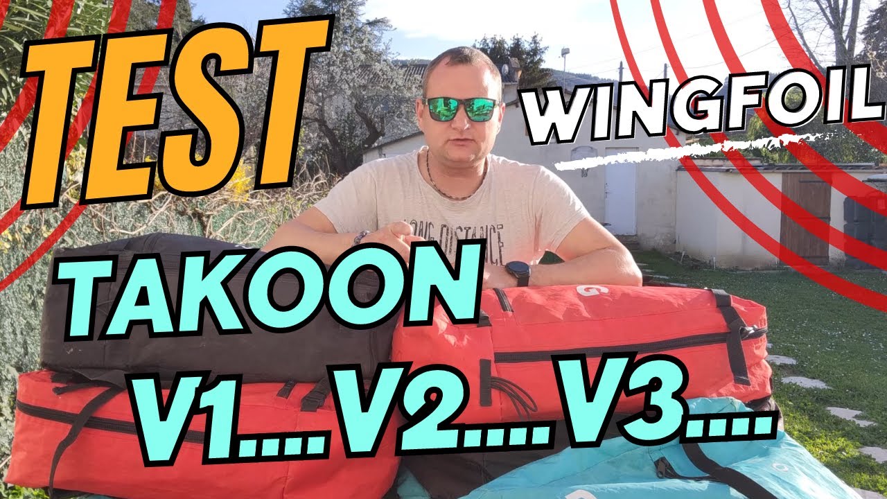 wingfoil test wing Takoon v1 v2 v3 .. - YouTube