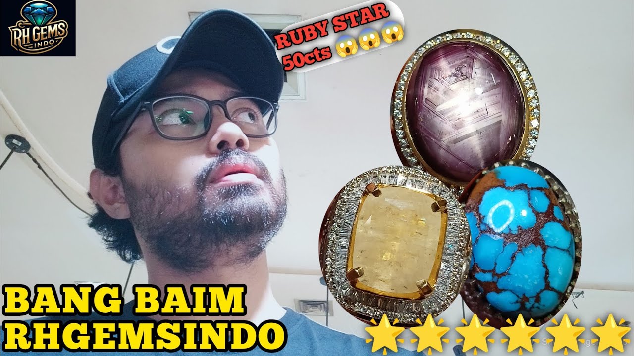 RUBY STAR 50CTS BIG SIZE BATU PERMATA KWALITAS BINTANG 5 HARGA KAKI 5 PIRUS MESIR SAPPHIRE ...