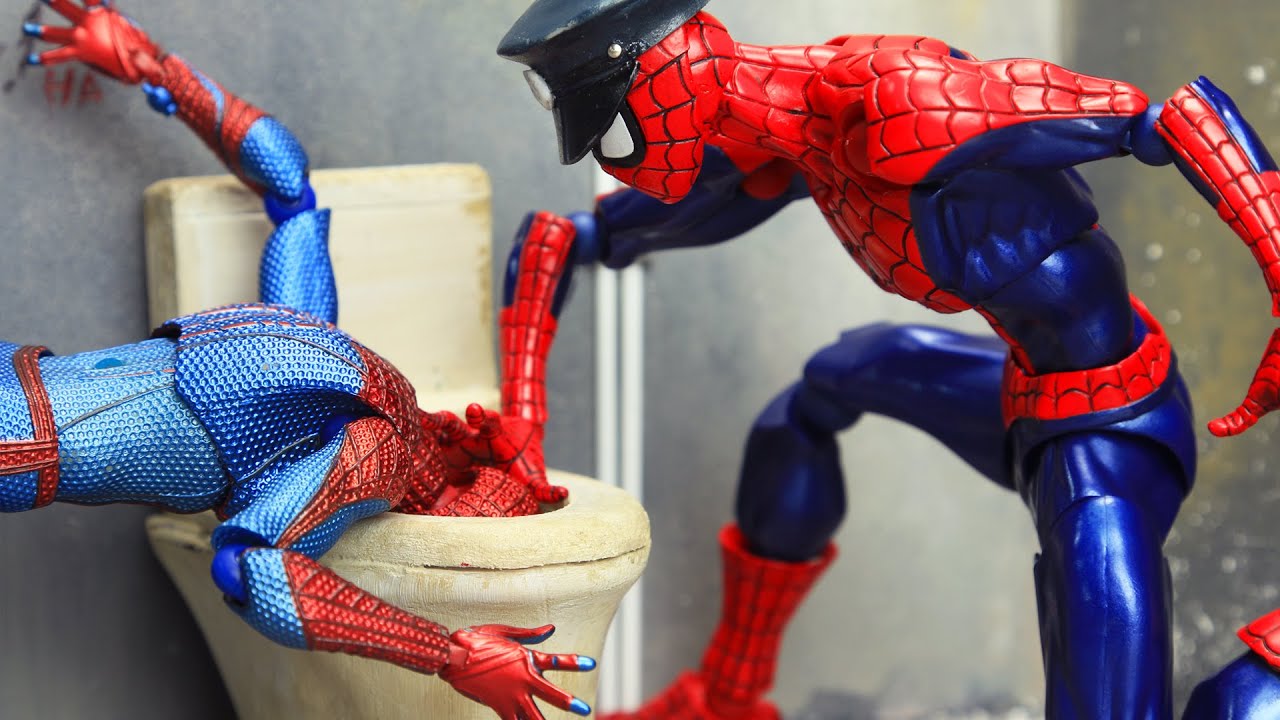 Spider-man vs Spider Police Find a Way To Escape From Prison | Figure ...