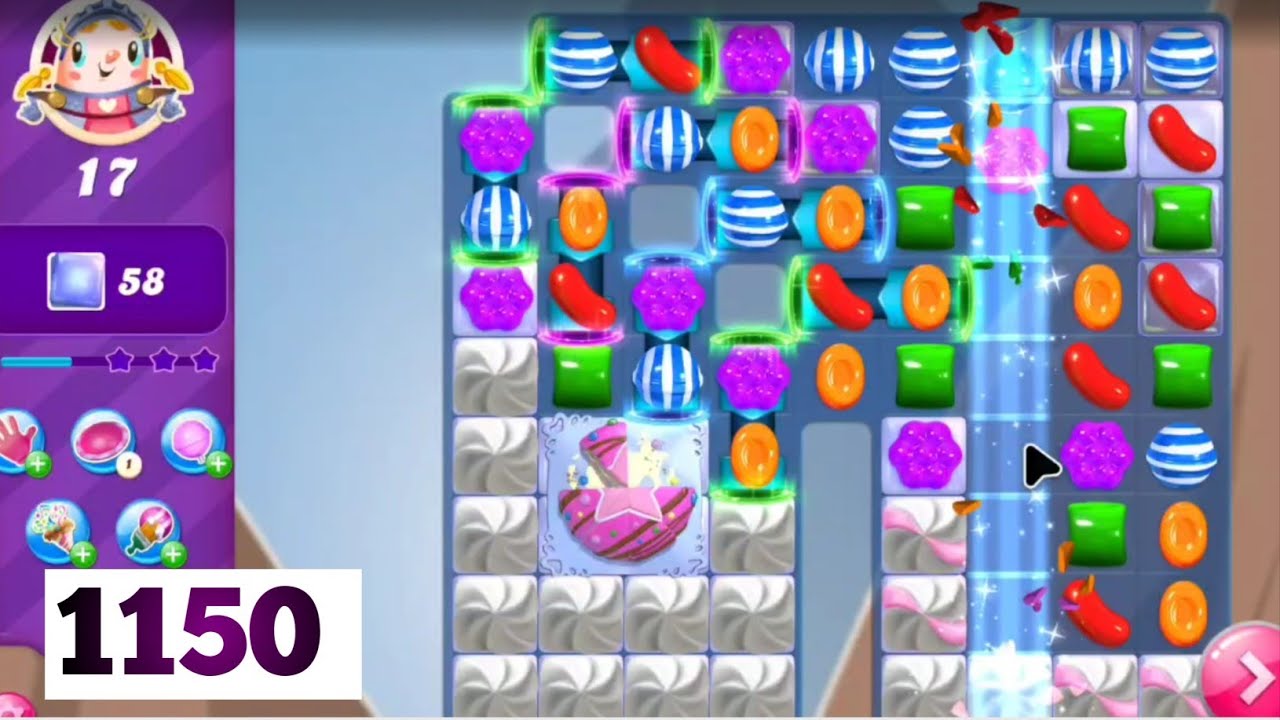 Candy crush saga level 1150 । Hard level। No boosters। Candy 1150 help ...