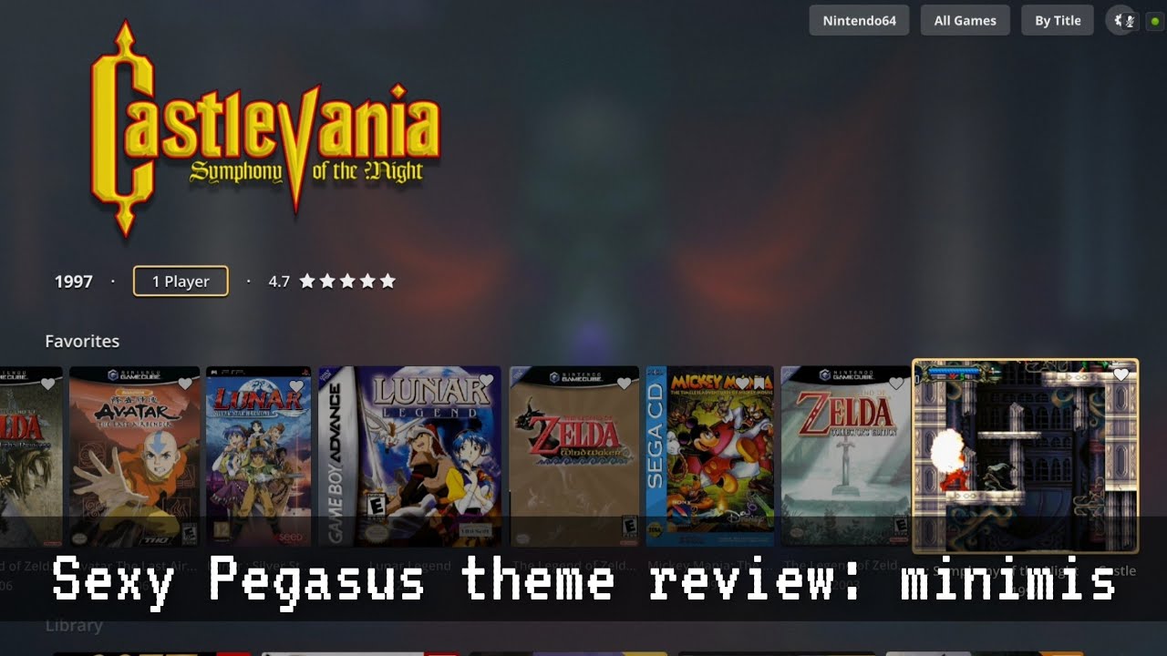 Amazing Pegasus FE theme on Android: Minimis & RetroArch (emulator ...