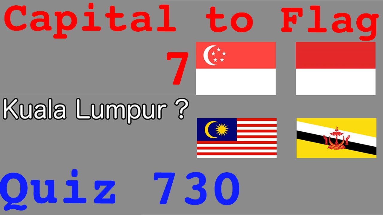 Challenging Geography Quiz, Match the Country Capital to its Flag, Part ...