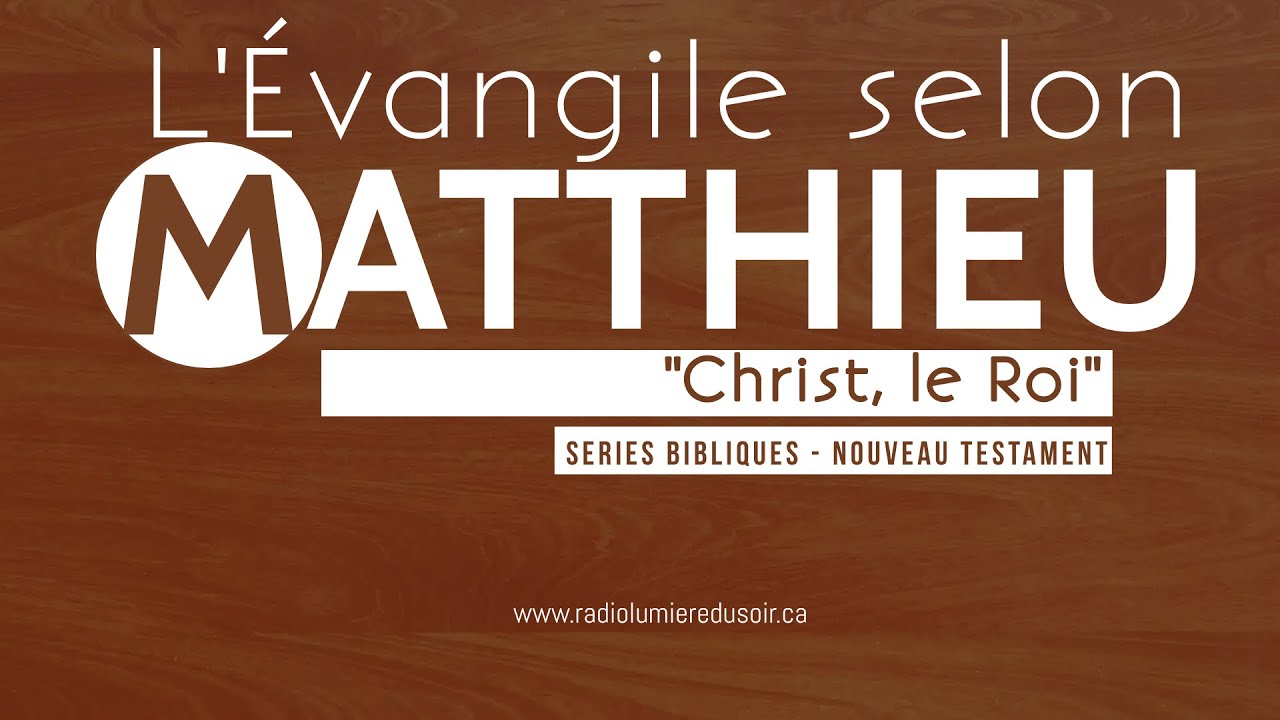 L'Évangile selon Matthieu — Chapitres 1 à 28 | La #Bible Audio Nouveau ...