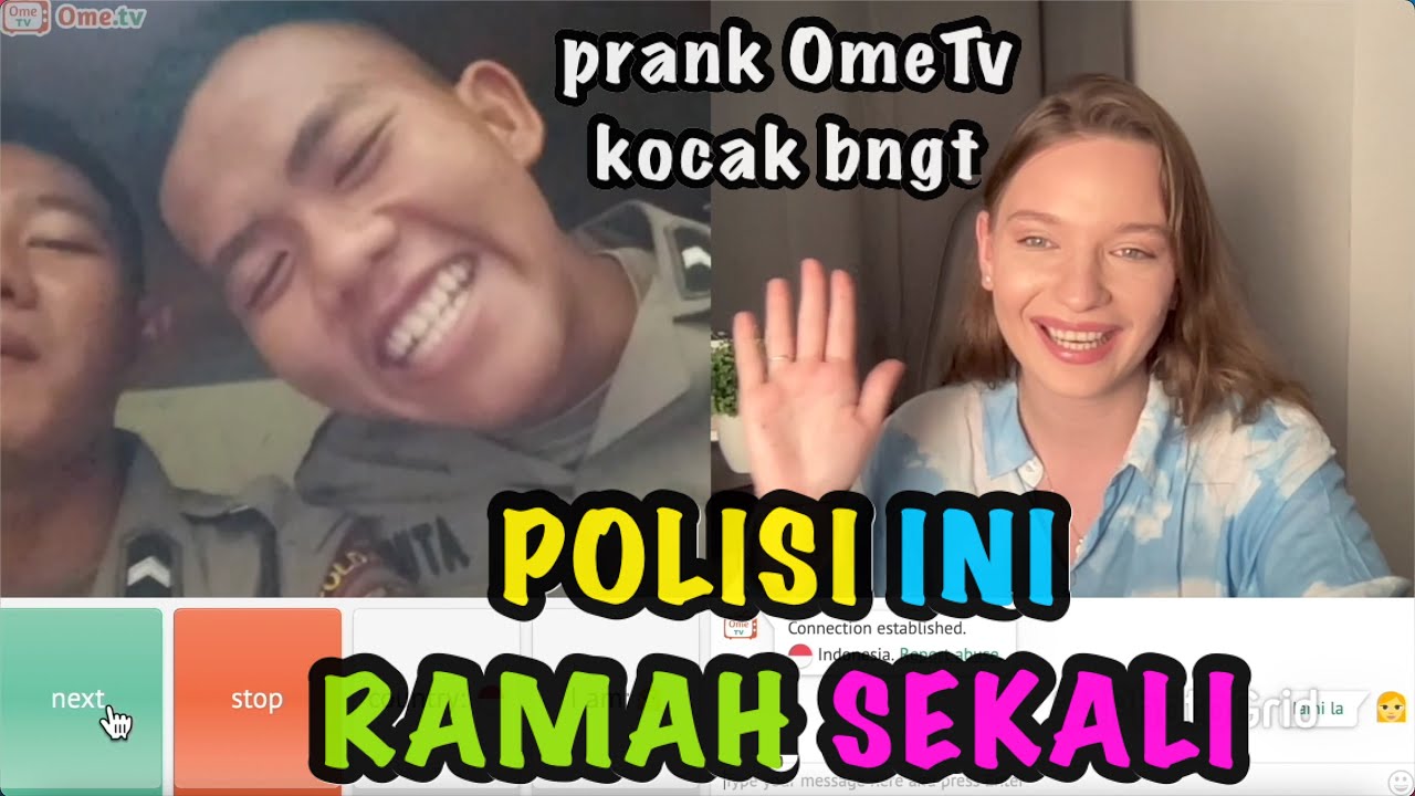 POLISI INDONESIA PALING RAMAH ☺️ Bule prank orang Indonesia di OmeTv ...