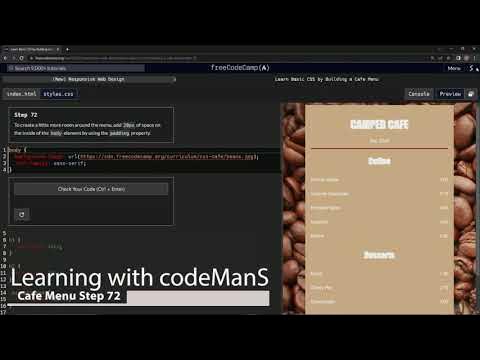 Learn Basic CSS by Building a Cafe Menu - Step 72 - YouTube