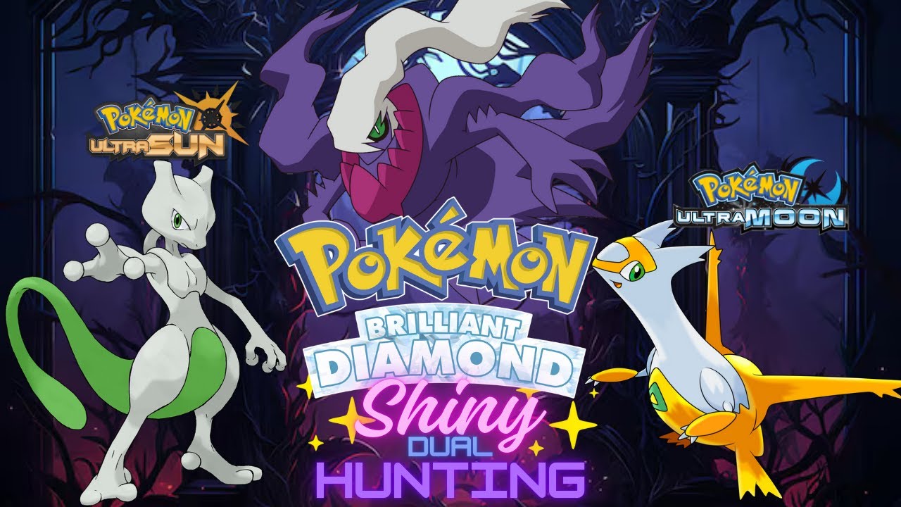 🔴Live Dual Shiny Hunting For Darkrai In BDSP💎& Mewtwo In Ultra Sun ☀️# ...