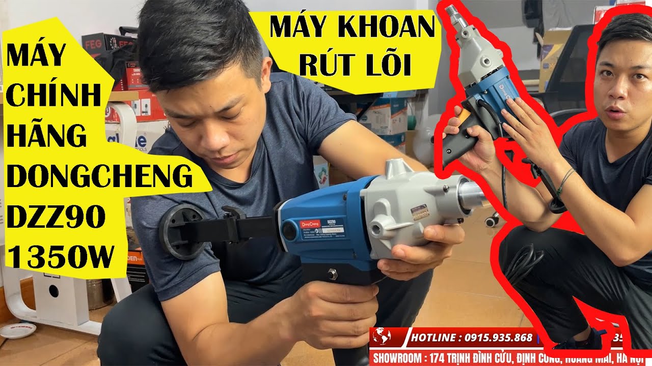 Máy Khoan Rút Lõi Dongcheng DZZ90 Công Suất 1350W, Chuyên Cho Thợ Điều ...