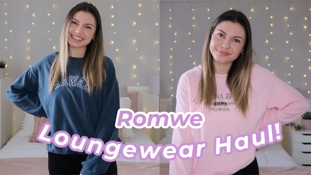 ROMWE LOUNGEWEAR TRY ON HAUL | cute affordable loungewear + coupon ...