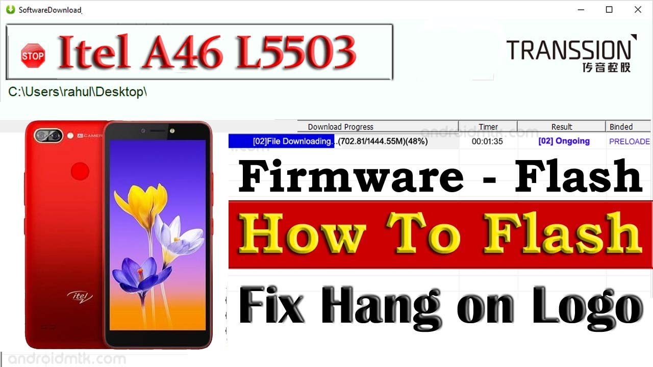 Itel A46 L5503 Full Flash Stock Rom Firmware - How To Flash - Hang On ...