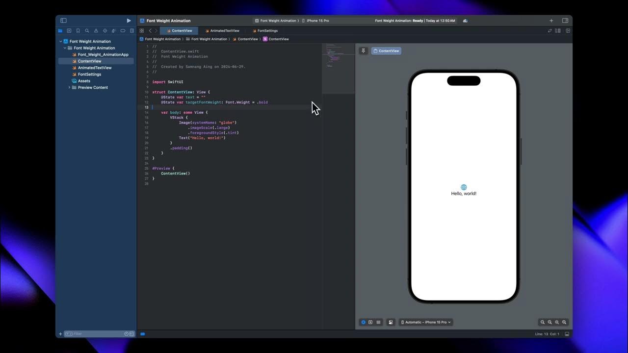 [SWIFTUI HANDBOOK] 116 Font Weight Animation - YouTube