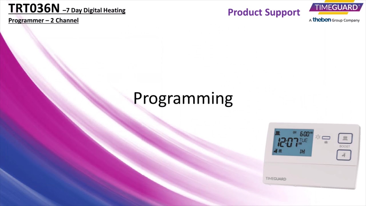 7 Day Digital Heating Programmer - 2 Channel TRT036N - YouTube